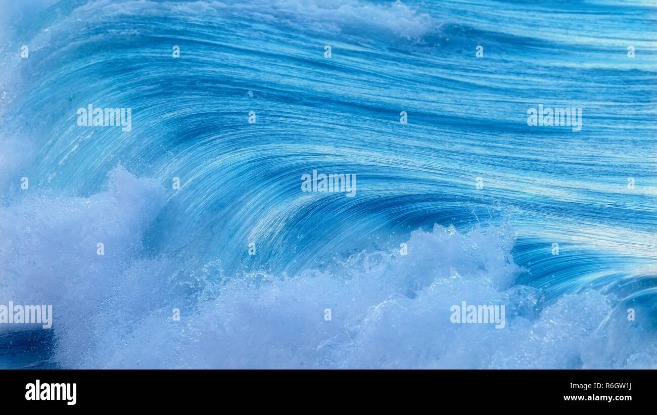 Beautiful Blue Ocean Wave in Costa Brava coastal in Spain Stock Photo ...