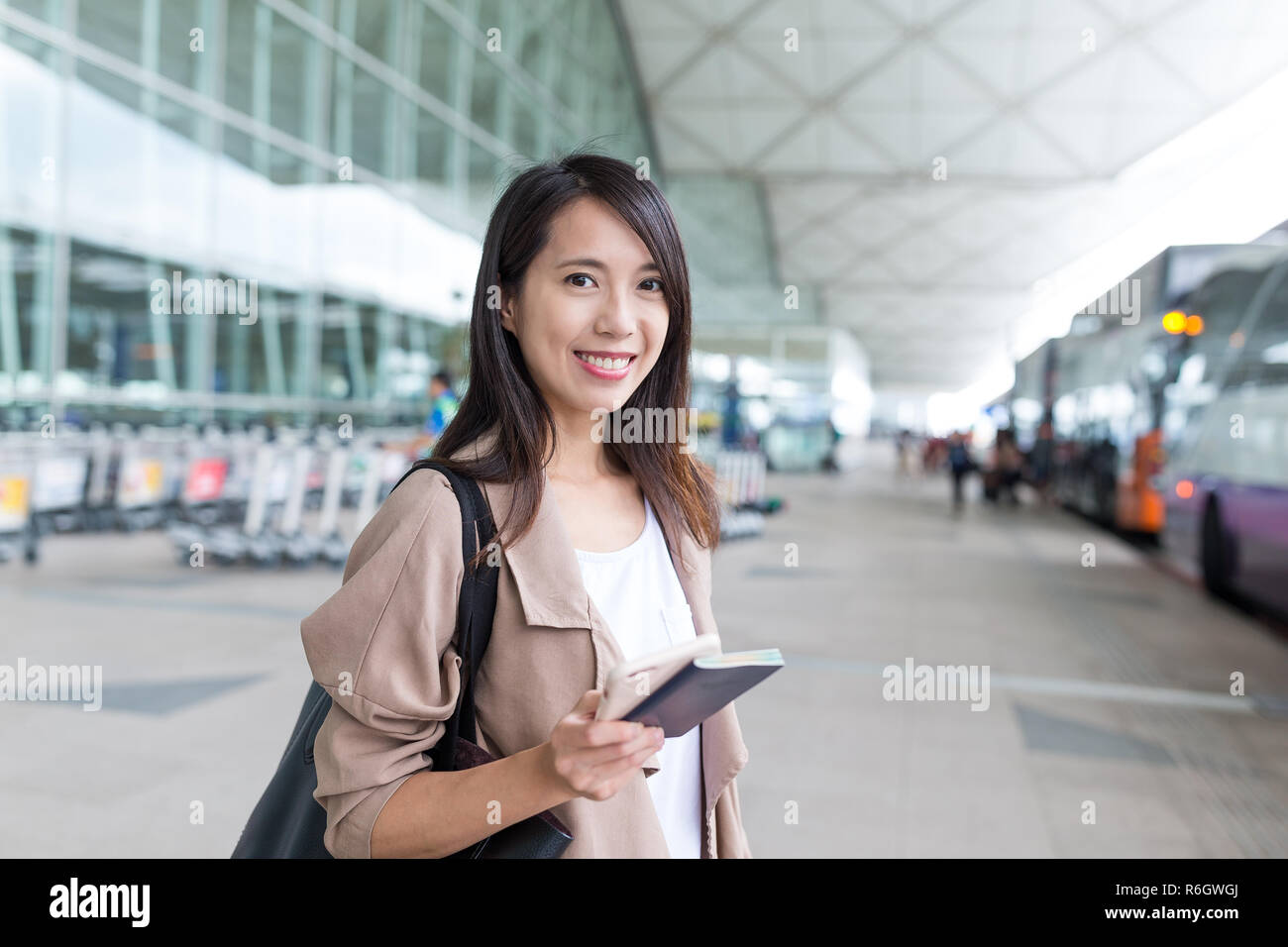 Woman go travel Stock Photo - Alamy