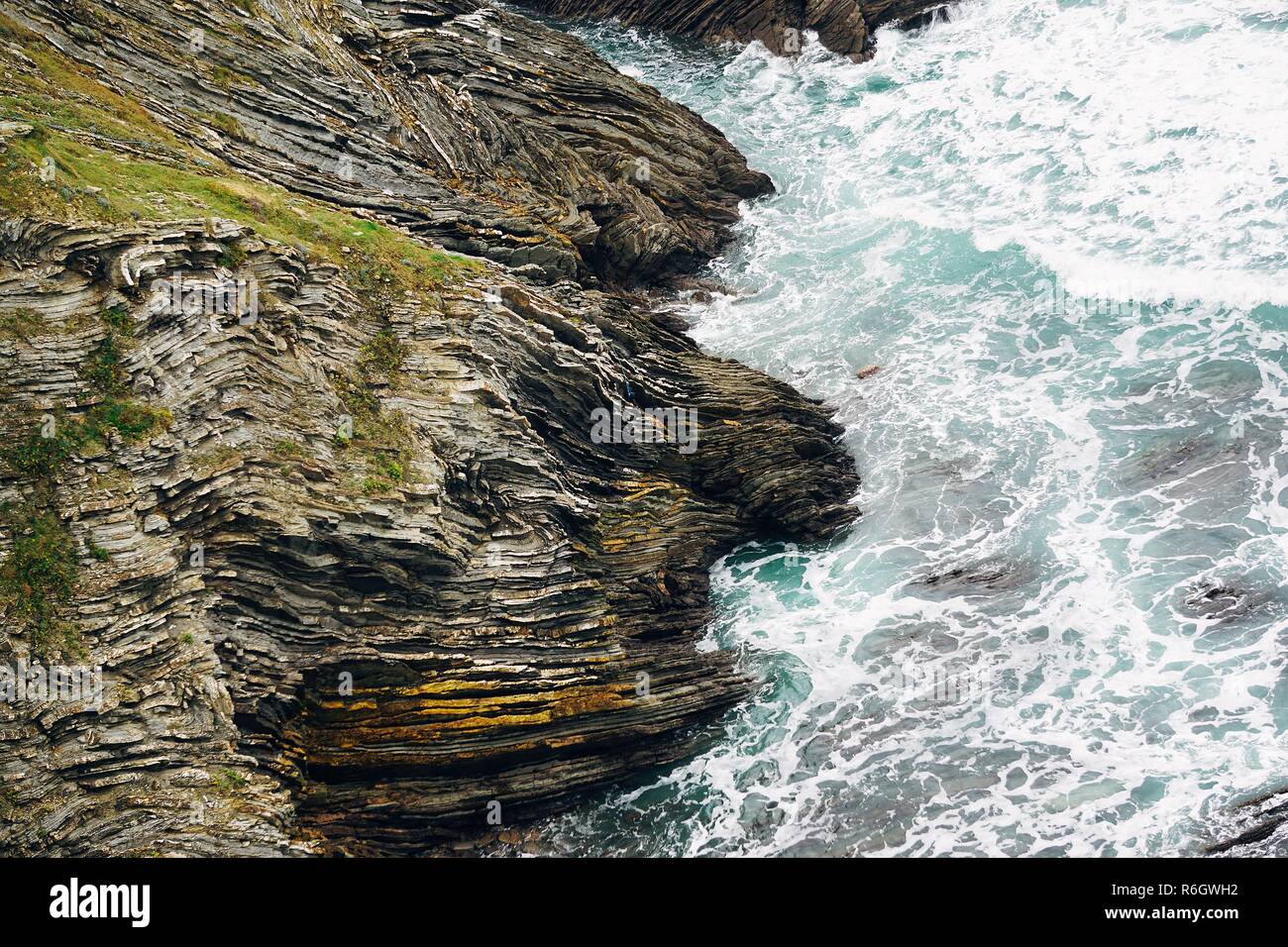 cliff in the coast in the nature Stock Photo - Alamy