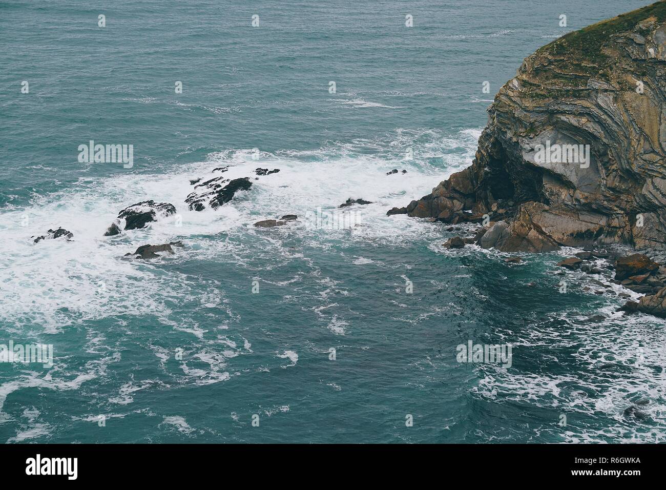 cliff in the coast in the nature Stock Photo - Alamy