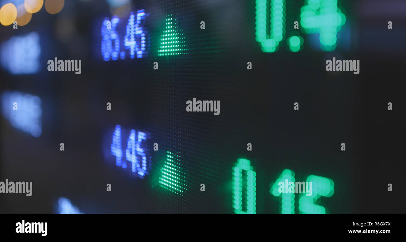 Stock market display Stock Photo - Alamy
