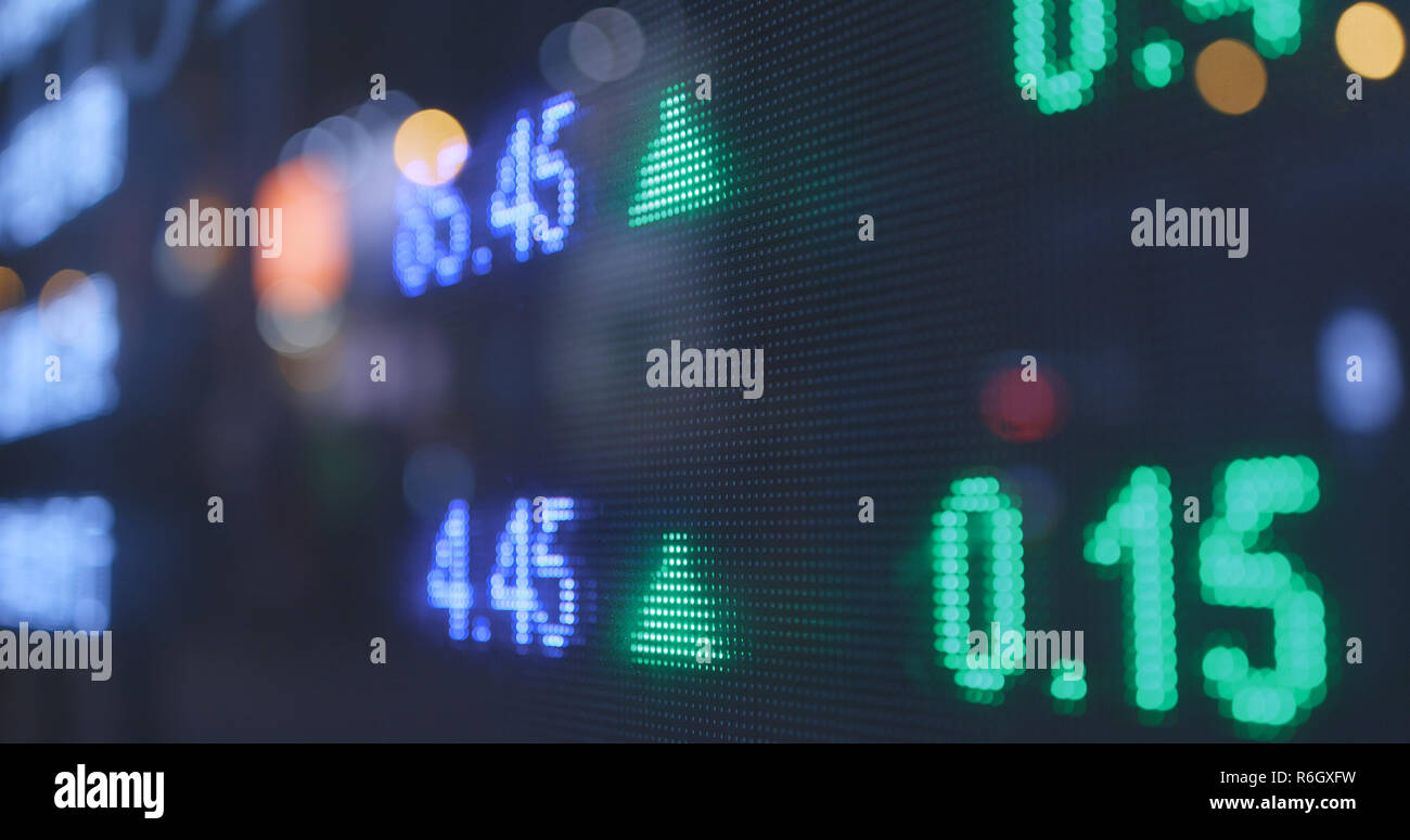 Stock market display in the city Stock Photo - Alamy