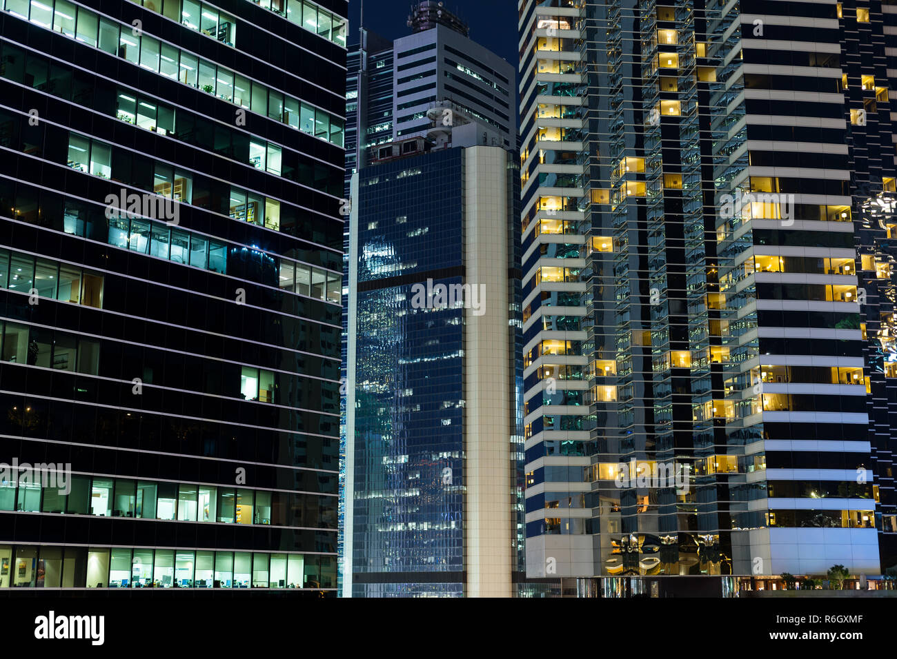 Skyscraper at night Stock Photo - Alamy
