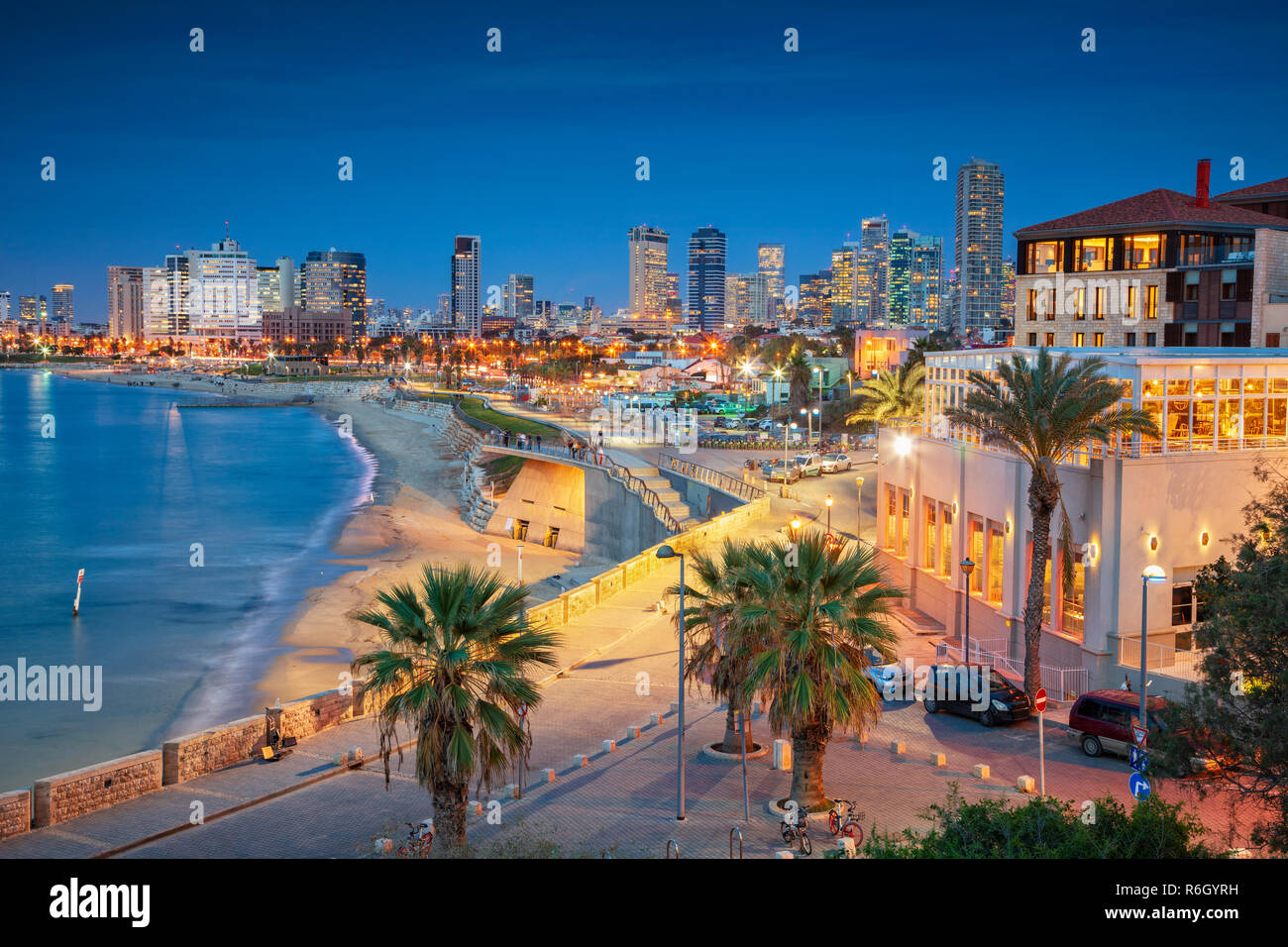 Tel Aviv Skyline. Cityscape image of Tel Aviv, Israel during sunset ...