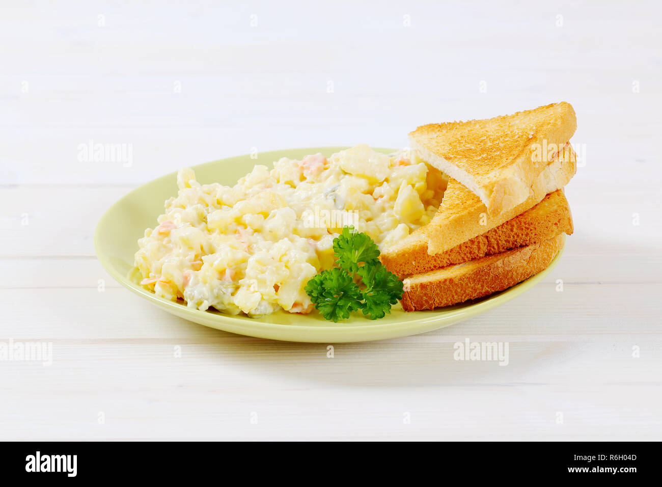 toast with potato salad Stock Photo - Alamy