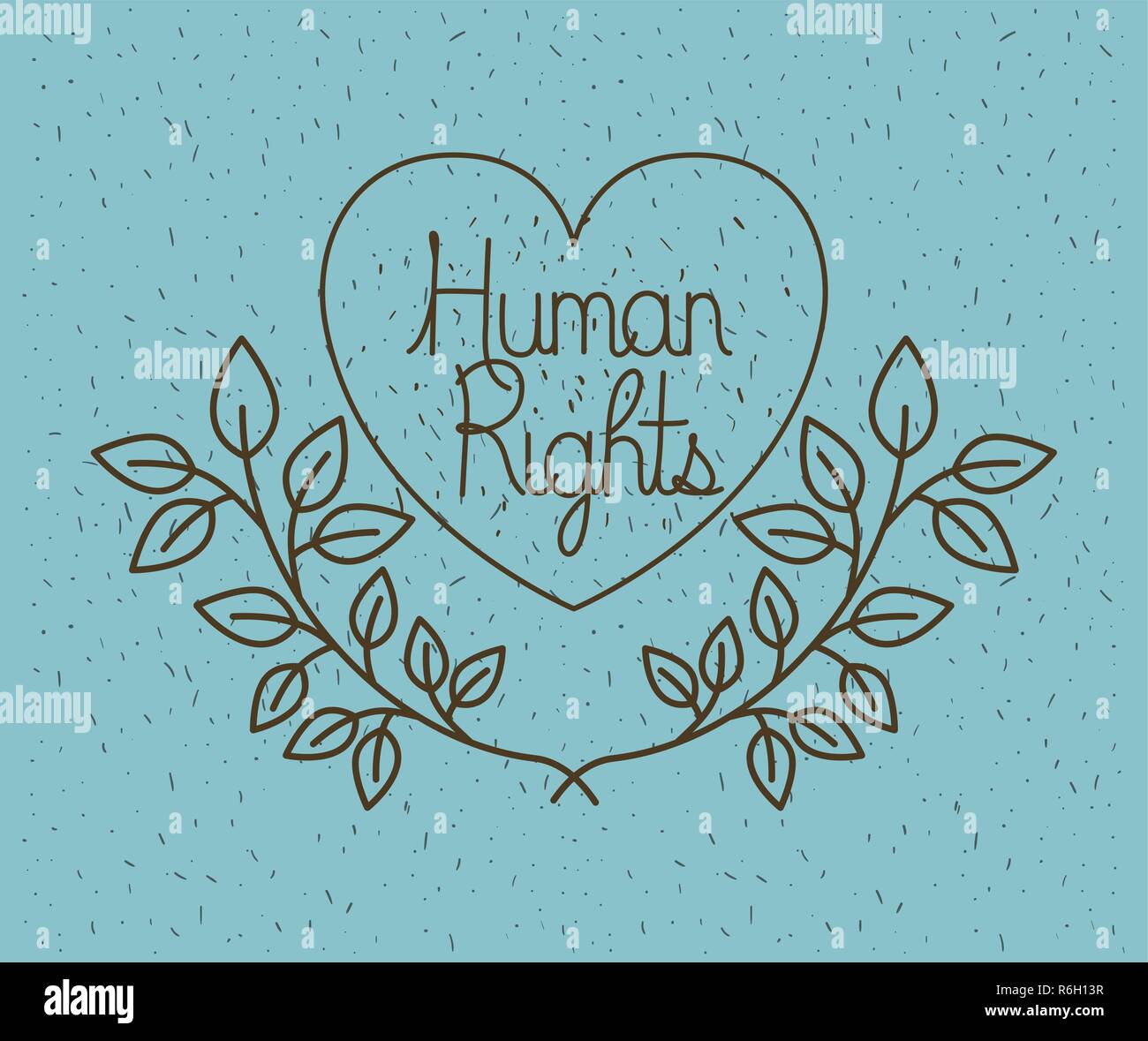 heart with wreath human rights drawns Stock Vector Image & Art - Alamy