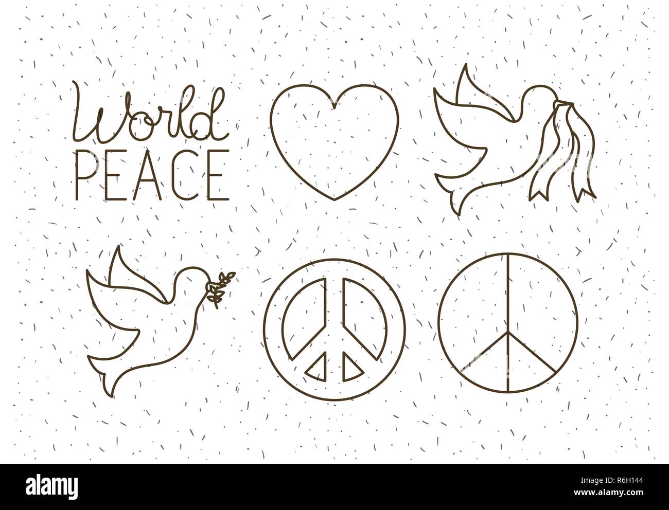 Flat international peace day Cut Out Stock Images & Pictures - Alamy