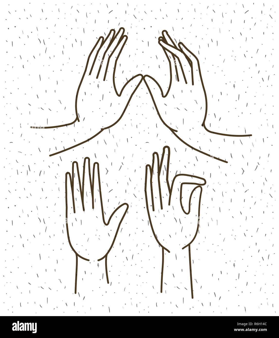 hands gestures set drawing Stock Vector Image & Art - Alamy