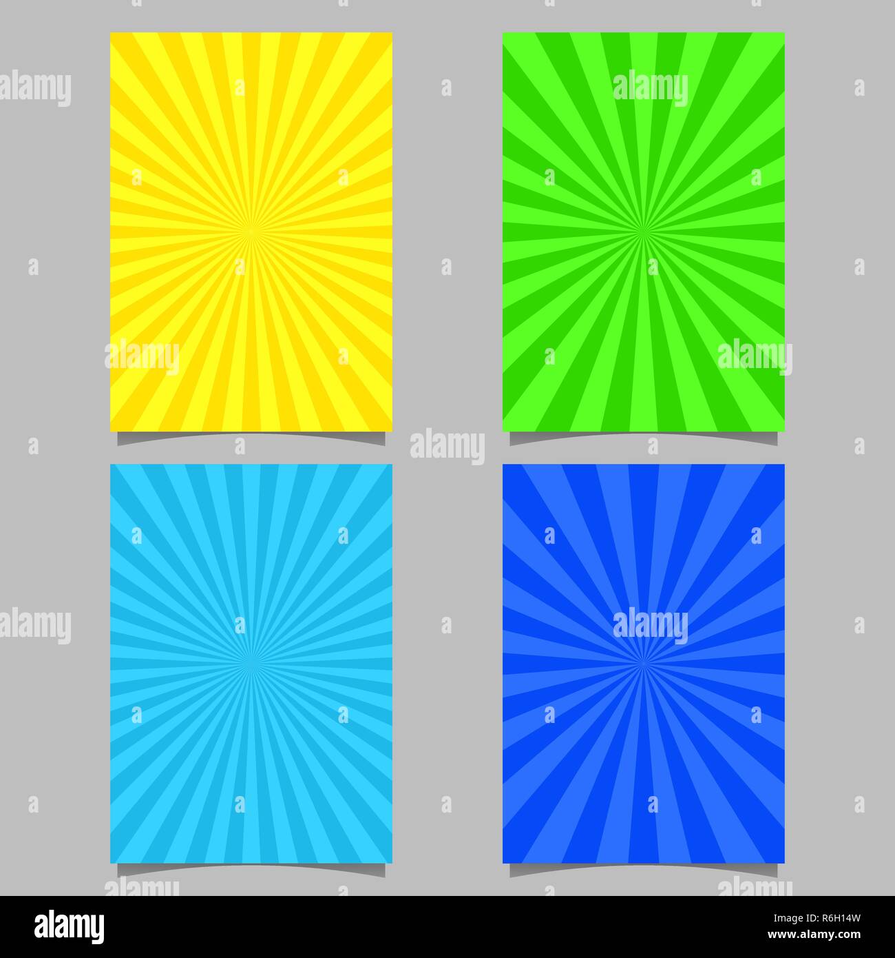 Abstract colored ray burst pattern brochure background set Stock Vector Image & Art - Alamy
