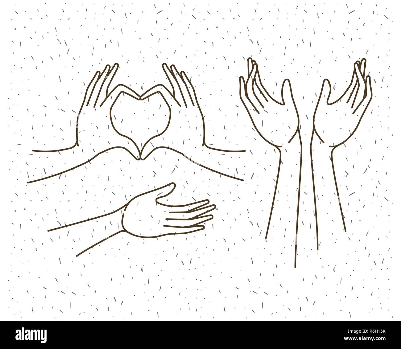 hands gestures set drawing Stock Vector Image & Art - Alamy