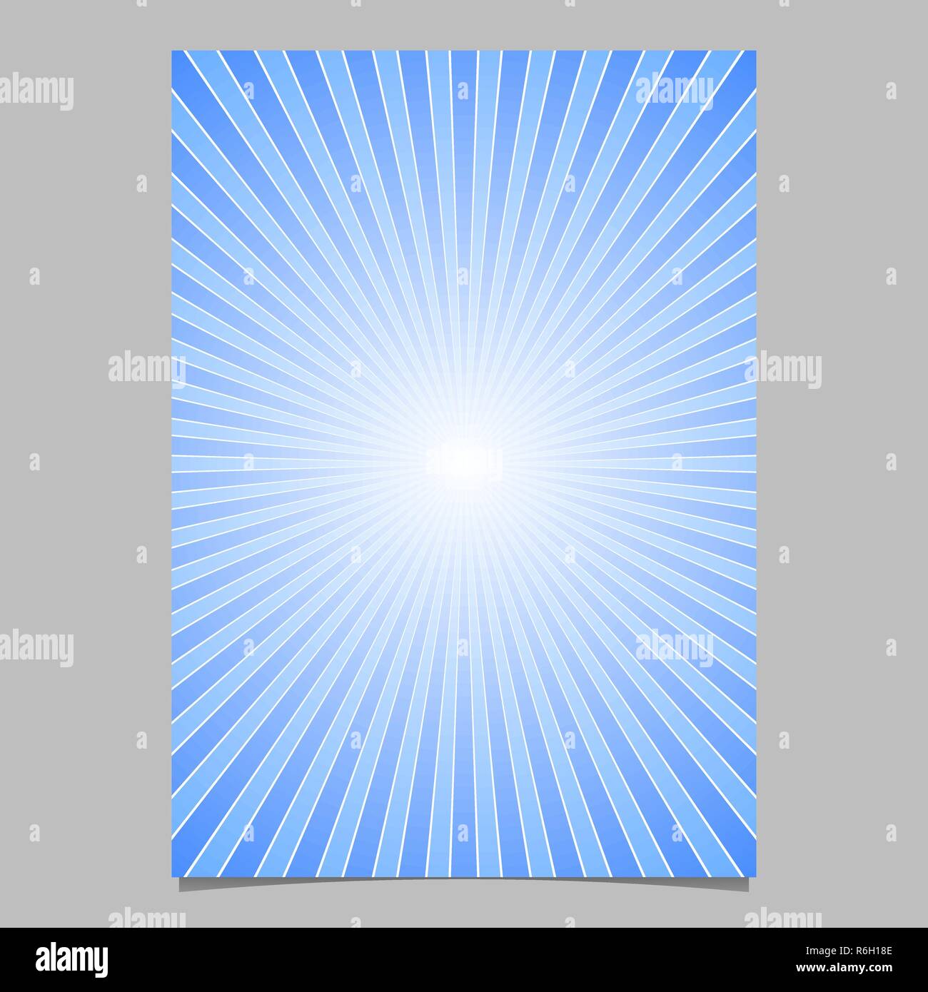 Blue sun burst page template - gradient brochure background design with ...
