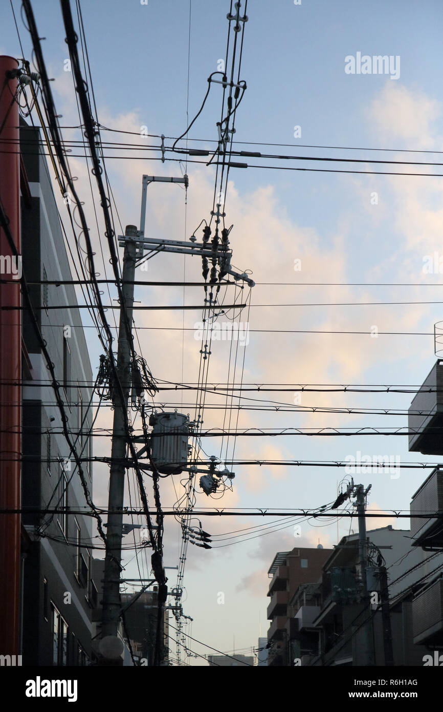 kyoto electrical distribution japan Stock Photo - Alamy