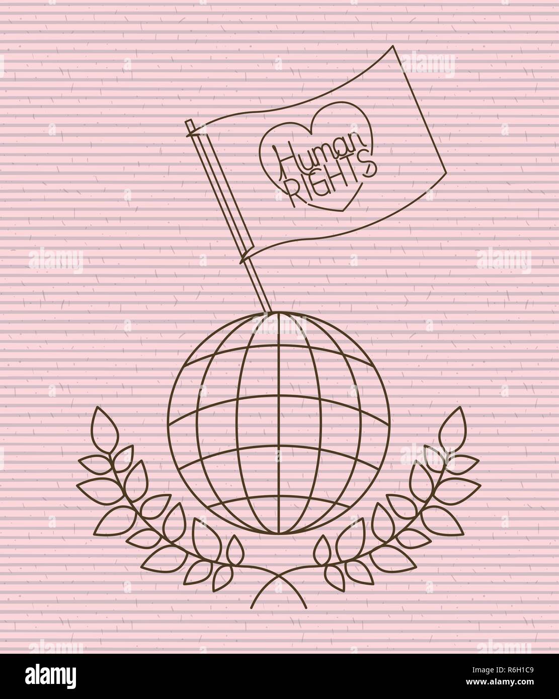 planet with flag human rights message Stock Vector Image & Art - Alamy