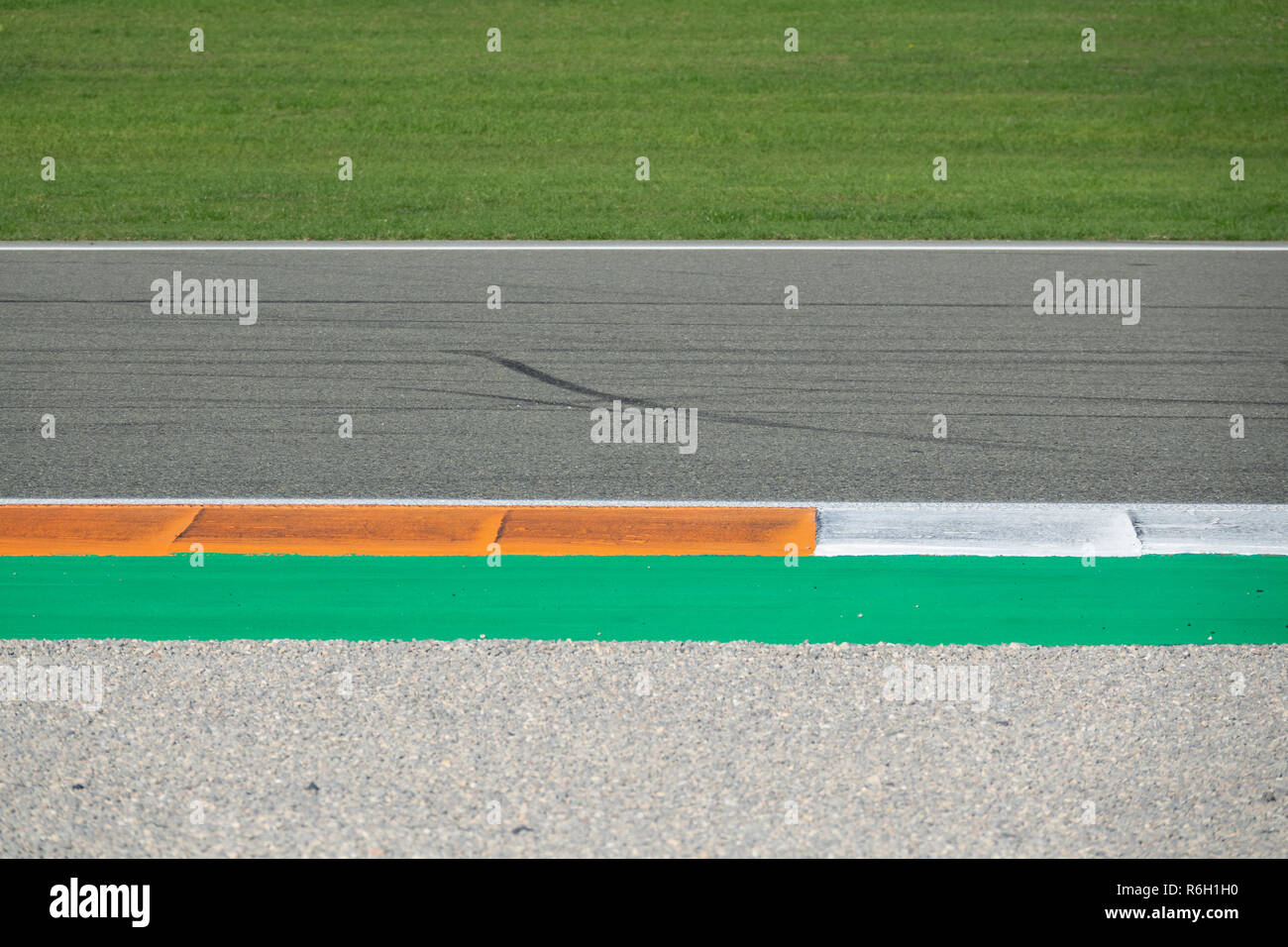 Race circuit straight road detailed view with pattern colors Stock ...