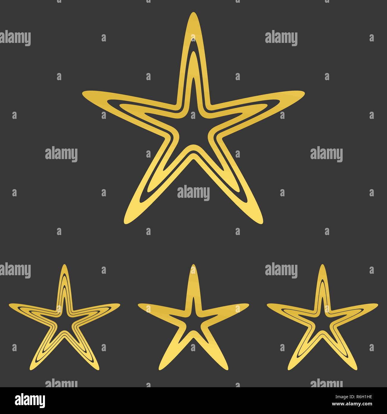 Golden line star logo Stock Vector Images - Alamy