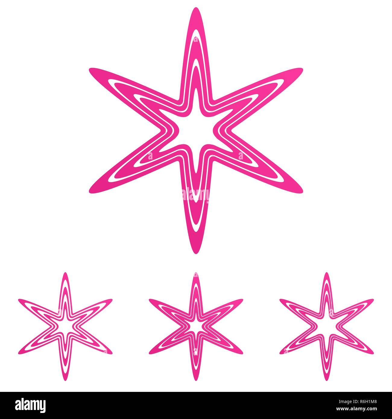 Pink line star logo design set Stock Vector Image & Art - Alamy