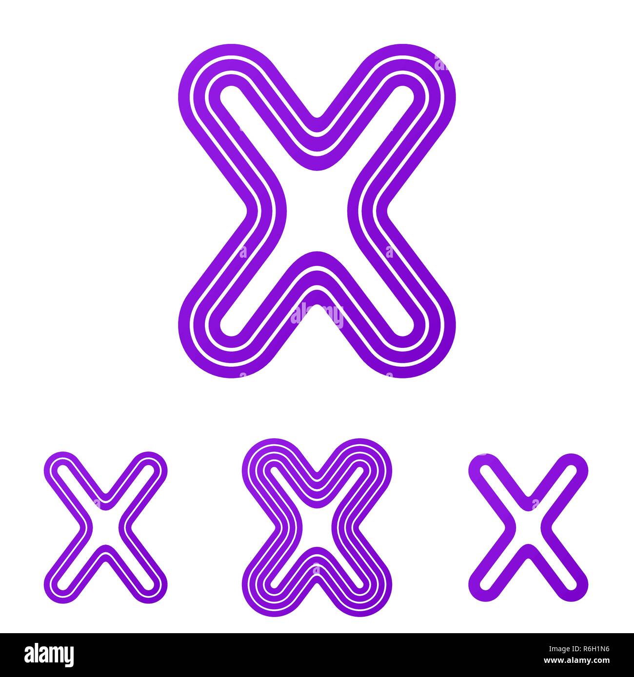 Purple letter vector design Cut Out Stock Images & Pictures - Alamy