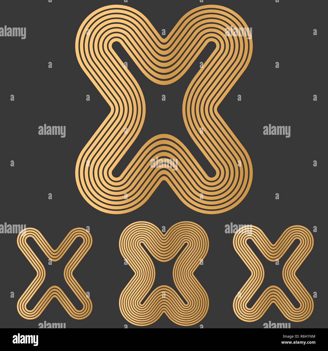 Bronze line x logo design set Stock Vector Image & Art - Alamy