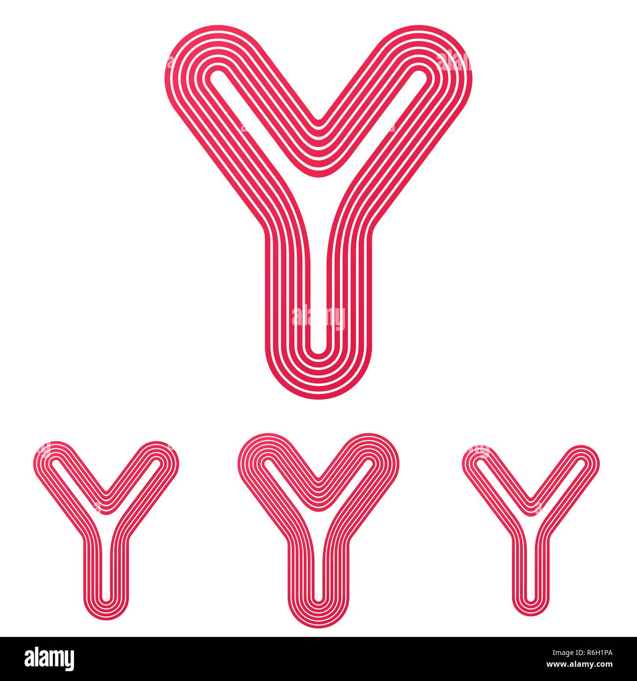 Crimson line y logo design set Stock Vector Image & Art - Alamy