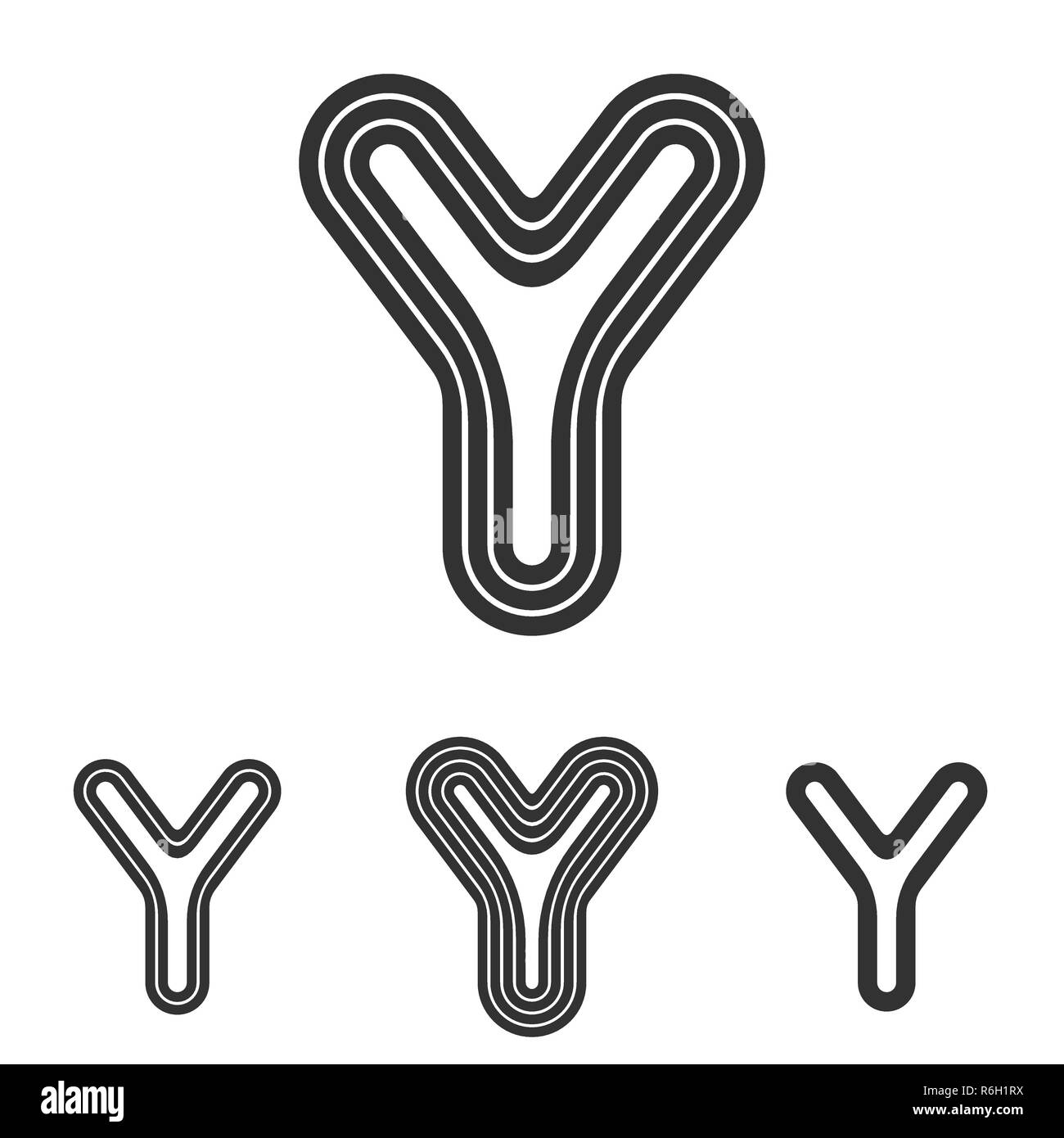 Y icon logo Black and White Stock Photos & Images - Alamy