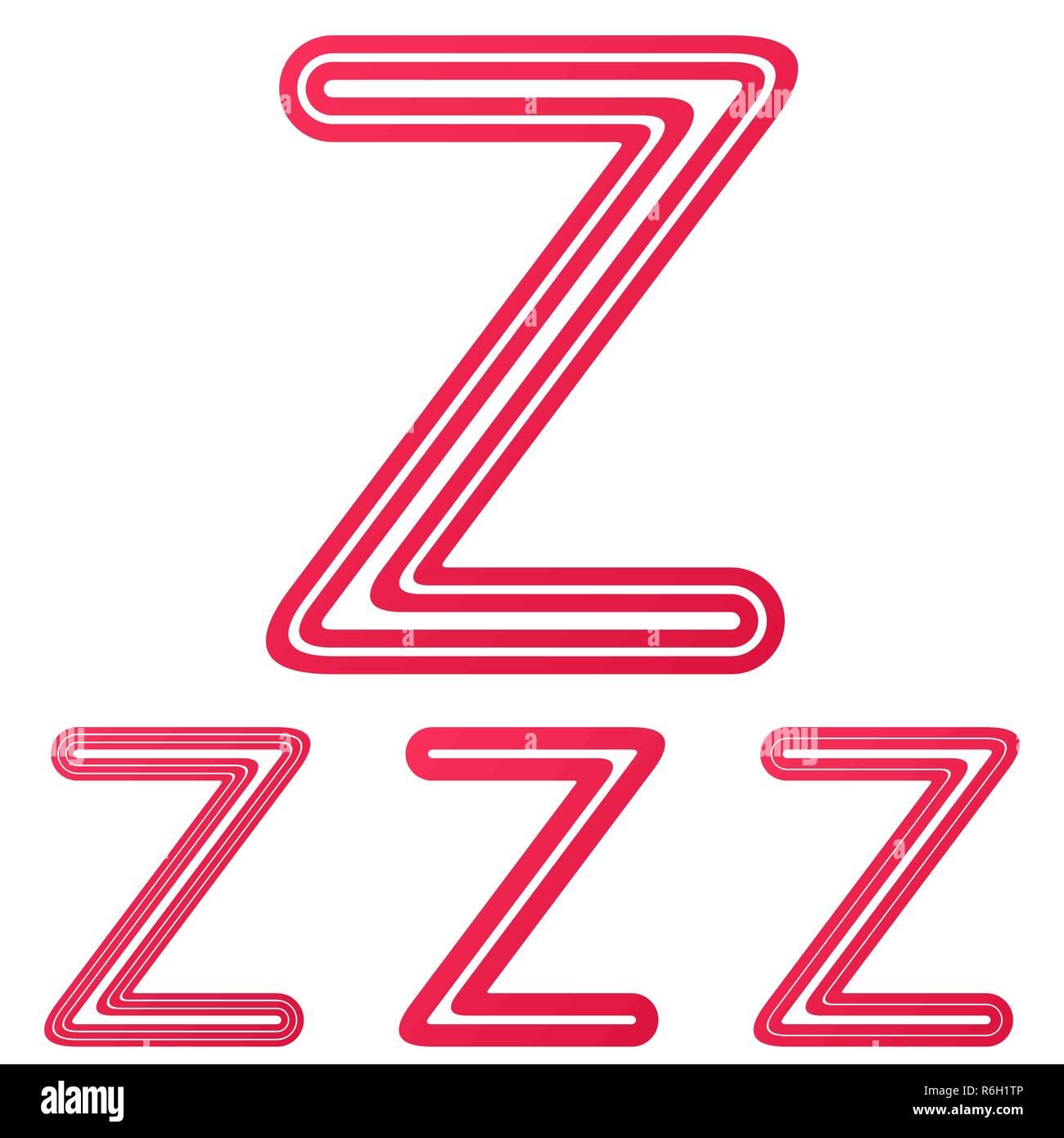 Crimson line z logo design set Stock Vector Image & Art - Alamy