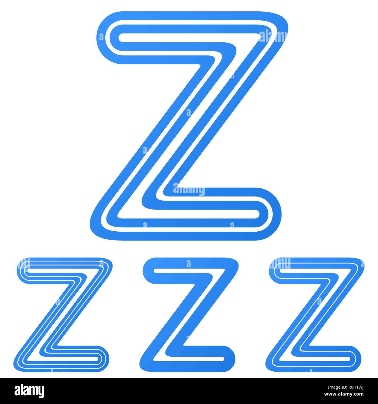 Blue z letter logo design set Stock Vector Image & Art - Alamy