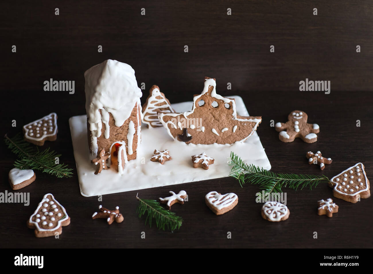 Gingerbread House in the form of a lighthouse Stock Photo - Alamy