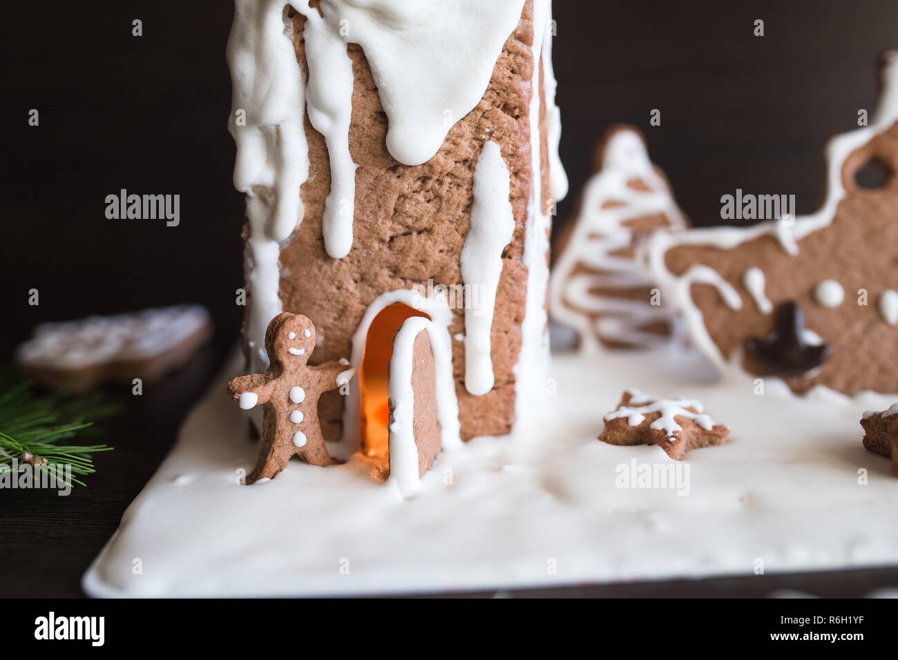 Gingerbread House in the form of a lighthouse Stock Photo - Alamy