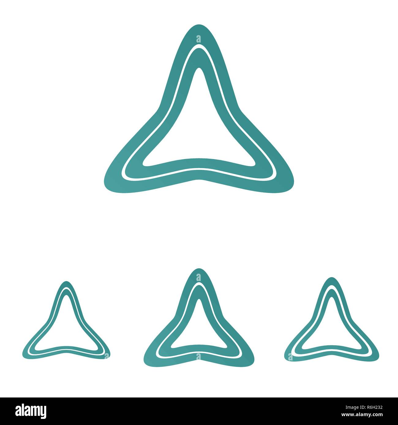 Teal line triangle logo design set Stock Vector Image & Art - Alamy