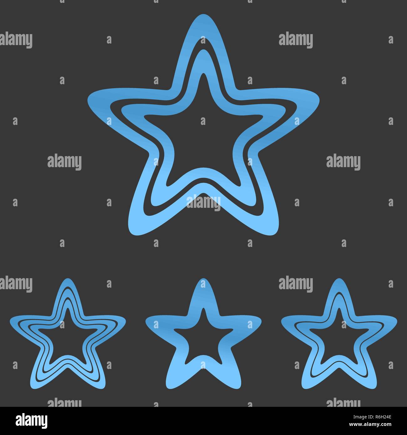 Blue line star logo design set Stock Vector Image & Art - Alamy