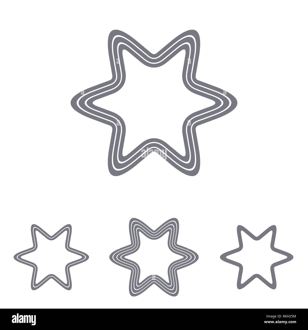 Grey line star logo design set Stock Vector Image & Art - Alamy