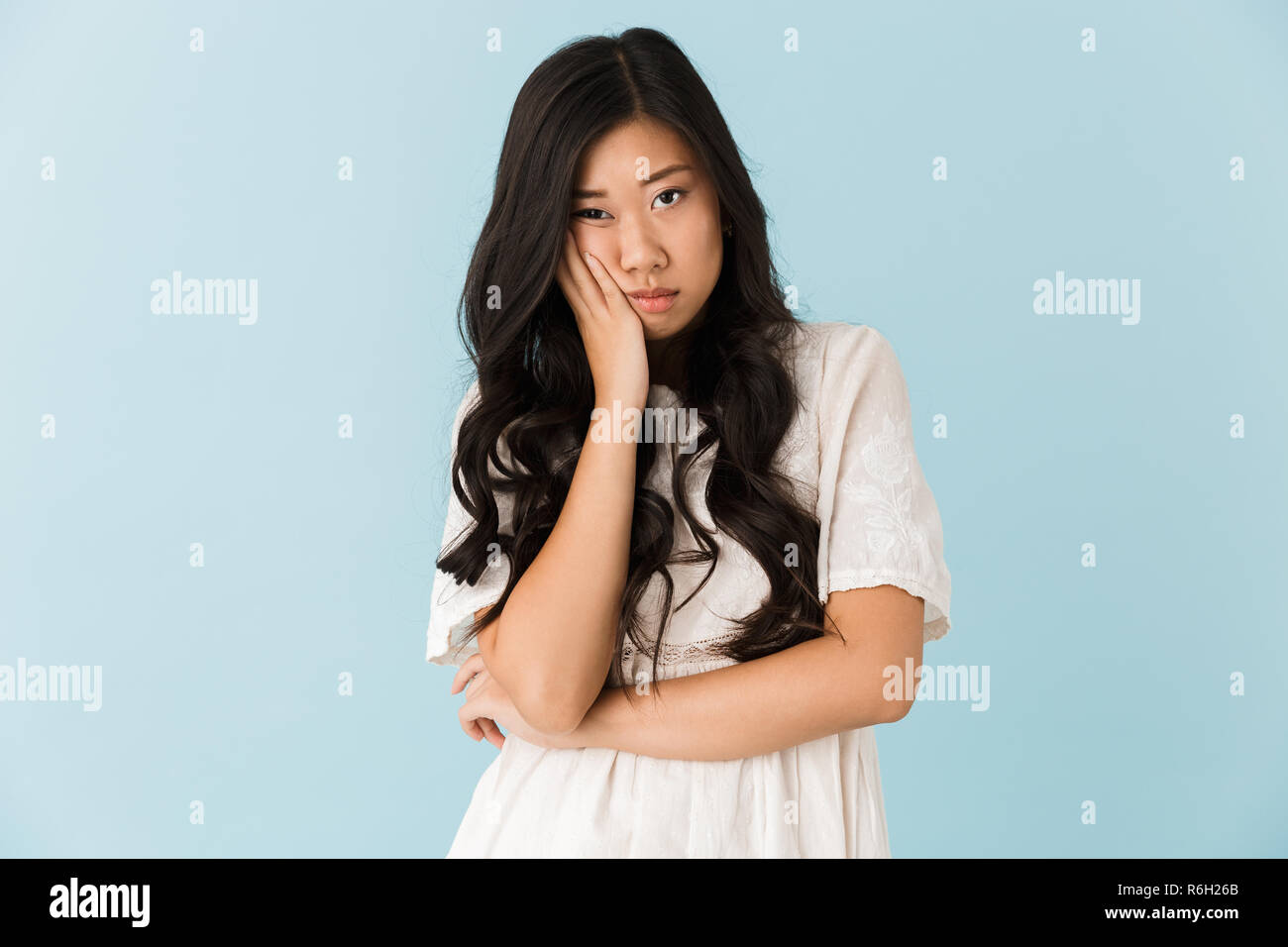 Portrait bored chinese girl hi-res stock photography and images - Alamy