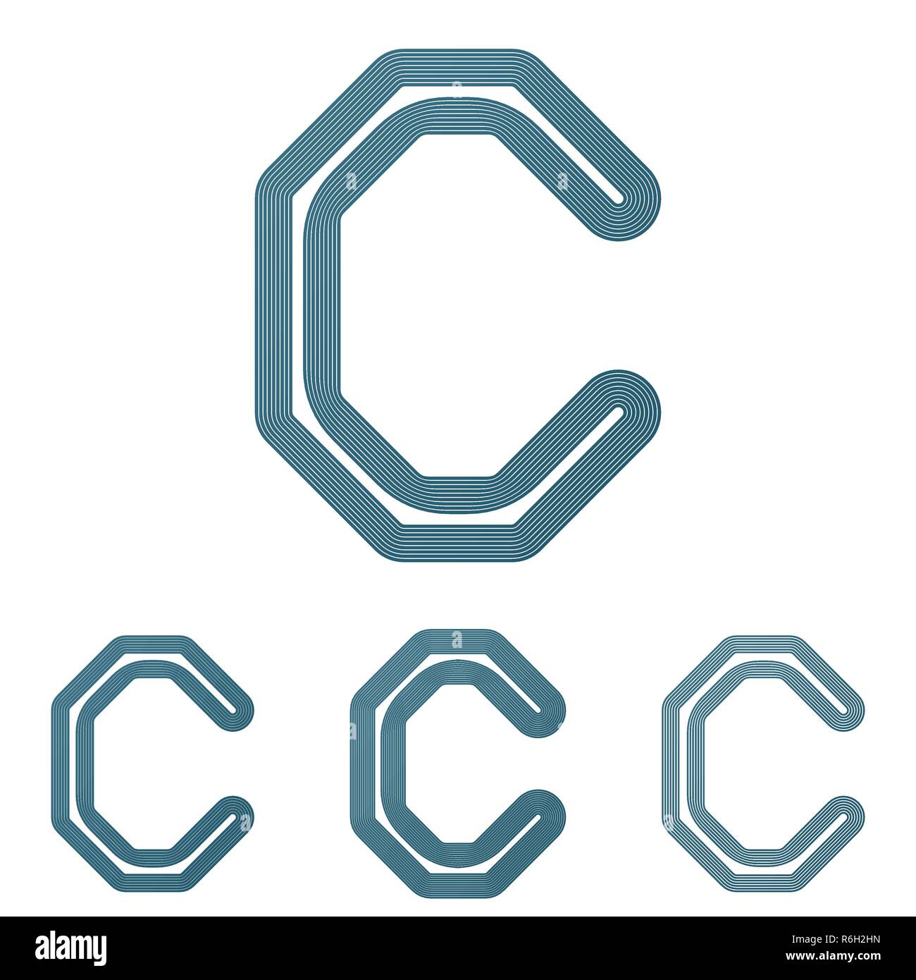 Color line c logo design set Stock Vector Image & Art - Alamy