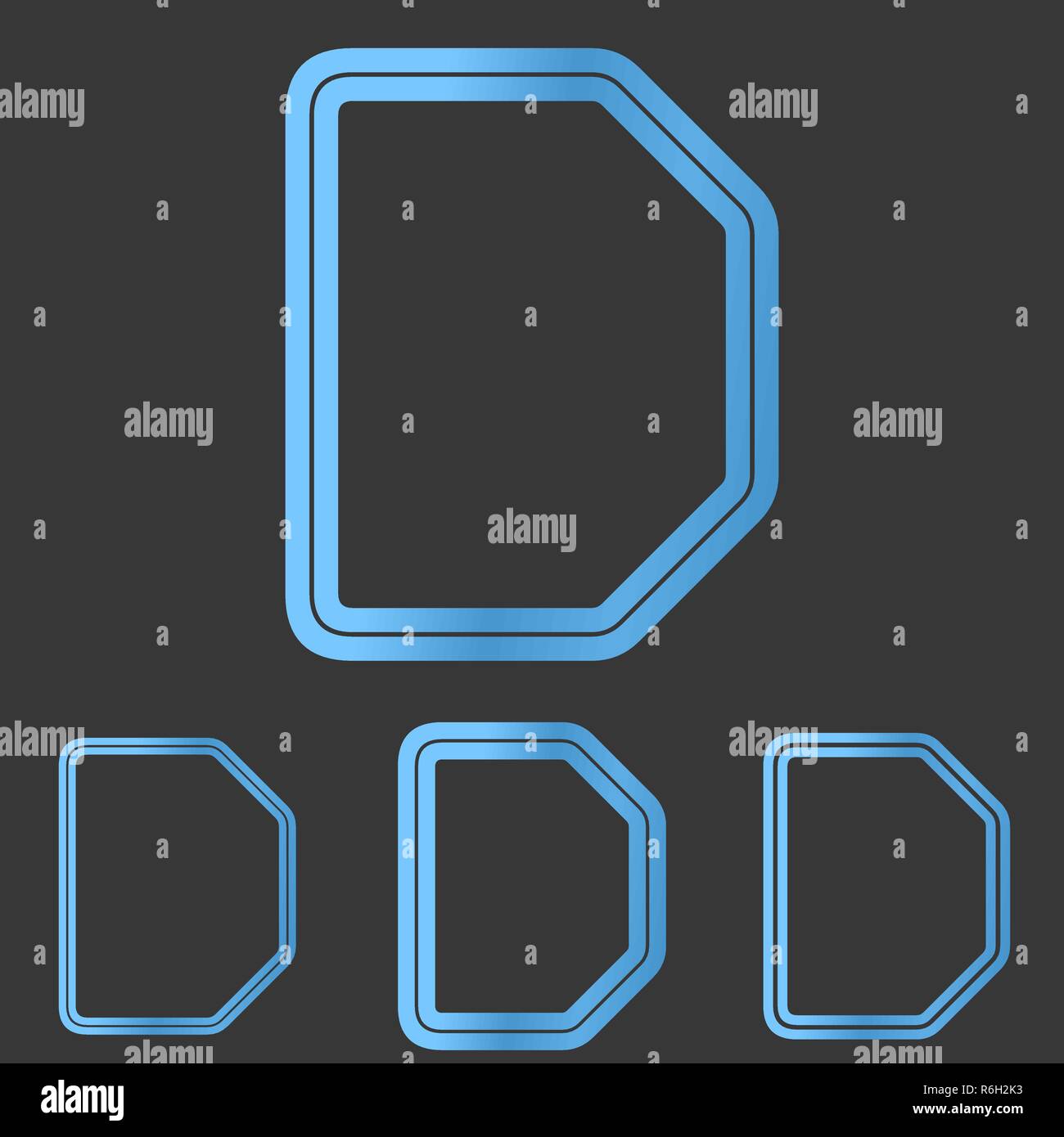 Blue line d logo design set Stock Vector Image & Art - Alamy