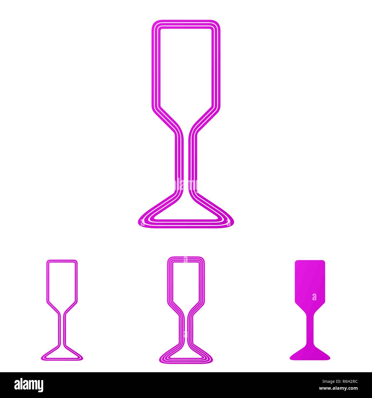 Magenta line bar logo design set Stock Vector Image & Art - Alamy