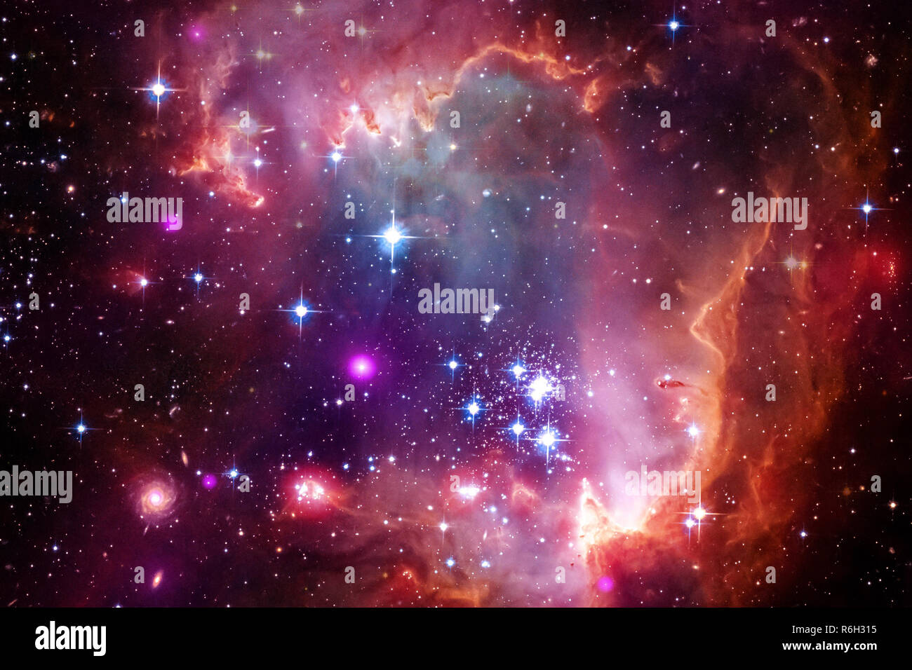 Nebulae and many stars in outer space. Elements of this image furnished ...