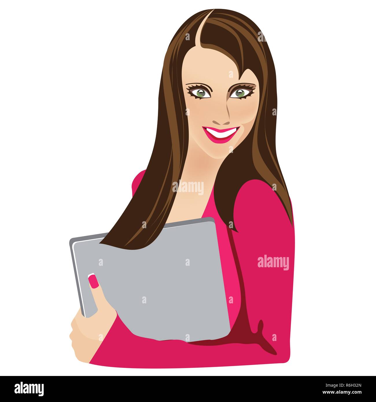 girl with laptop, student Stock Vector Image & Art - Alamy