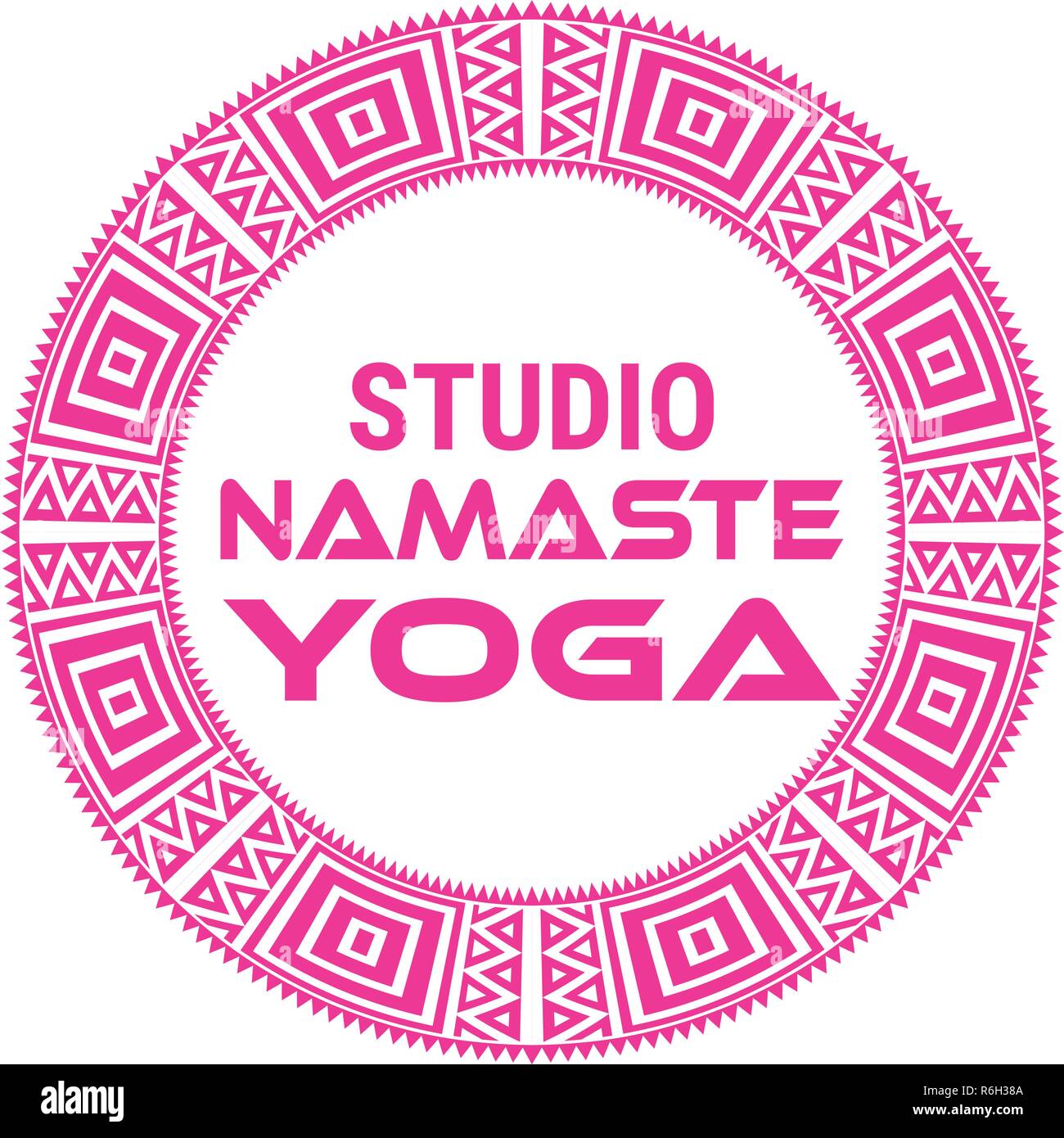Name of yoga studio on a white background. Yoga sticker Stock Vector ...