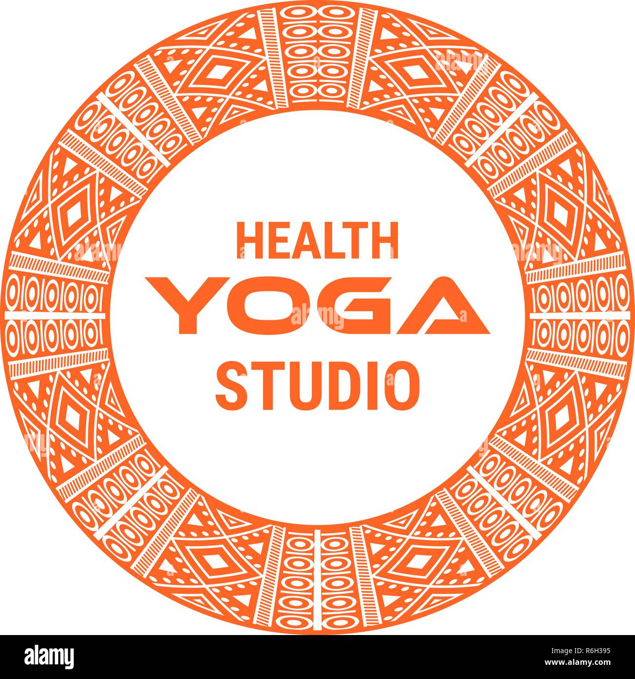 Name of yoga studio on a white background. Yoga sticker Stock Vector ...
