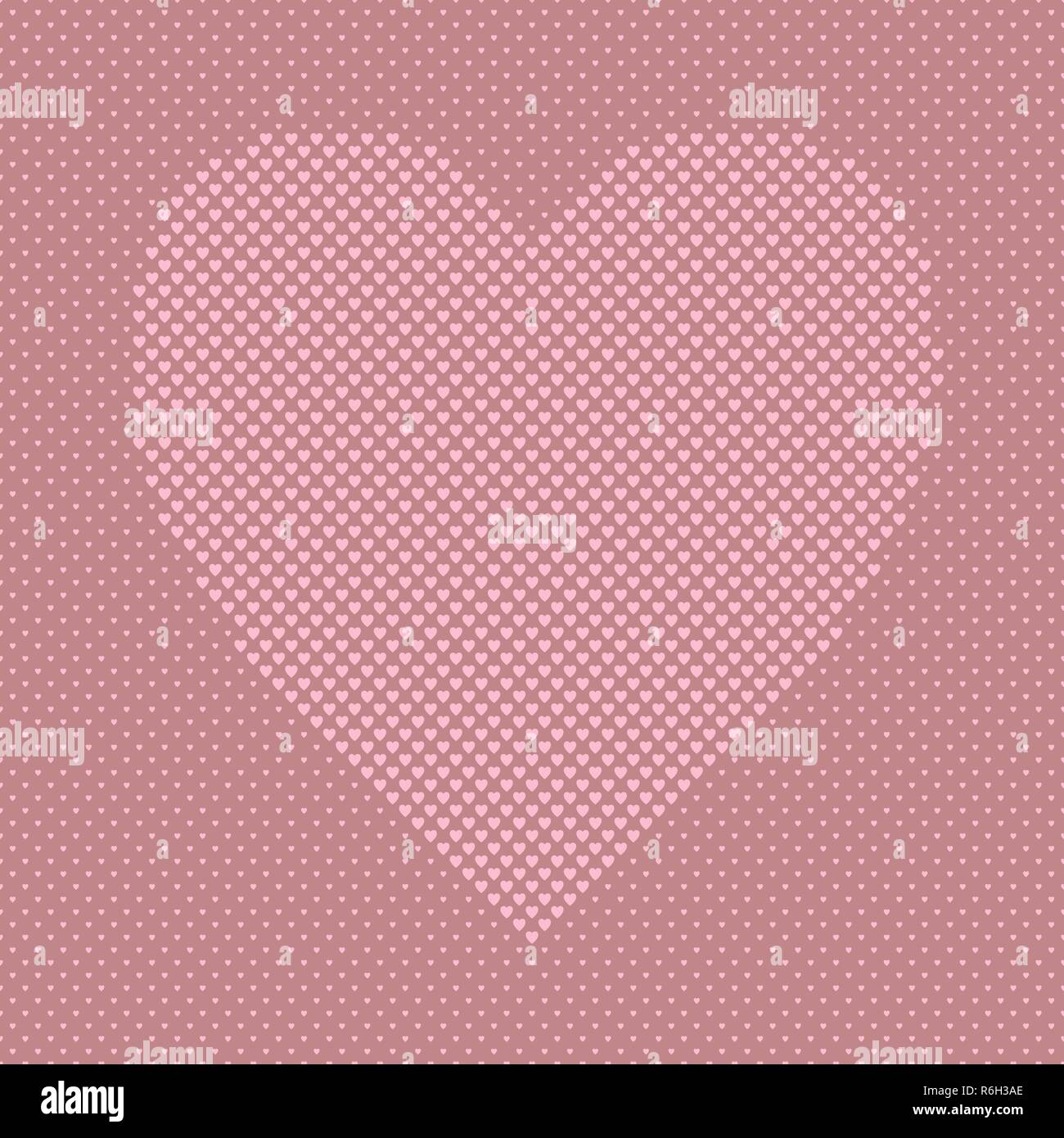 Pink heart shaped background from hearts - vector pattern graphic ...