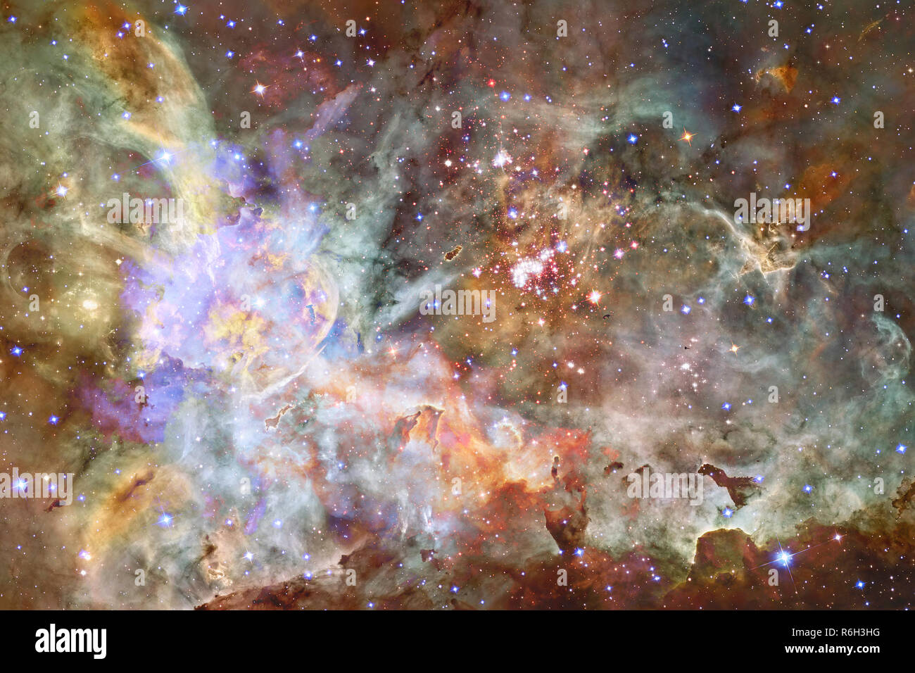 Beautiful galaxy and cluster of stars in the space night. Elements of ...