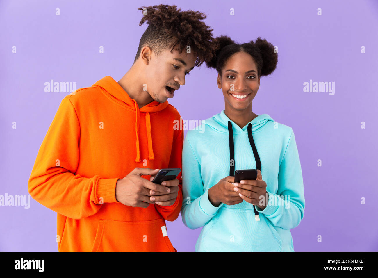 Content man woman wearing hi-res stock photography and images - Alamy