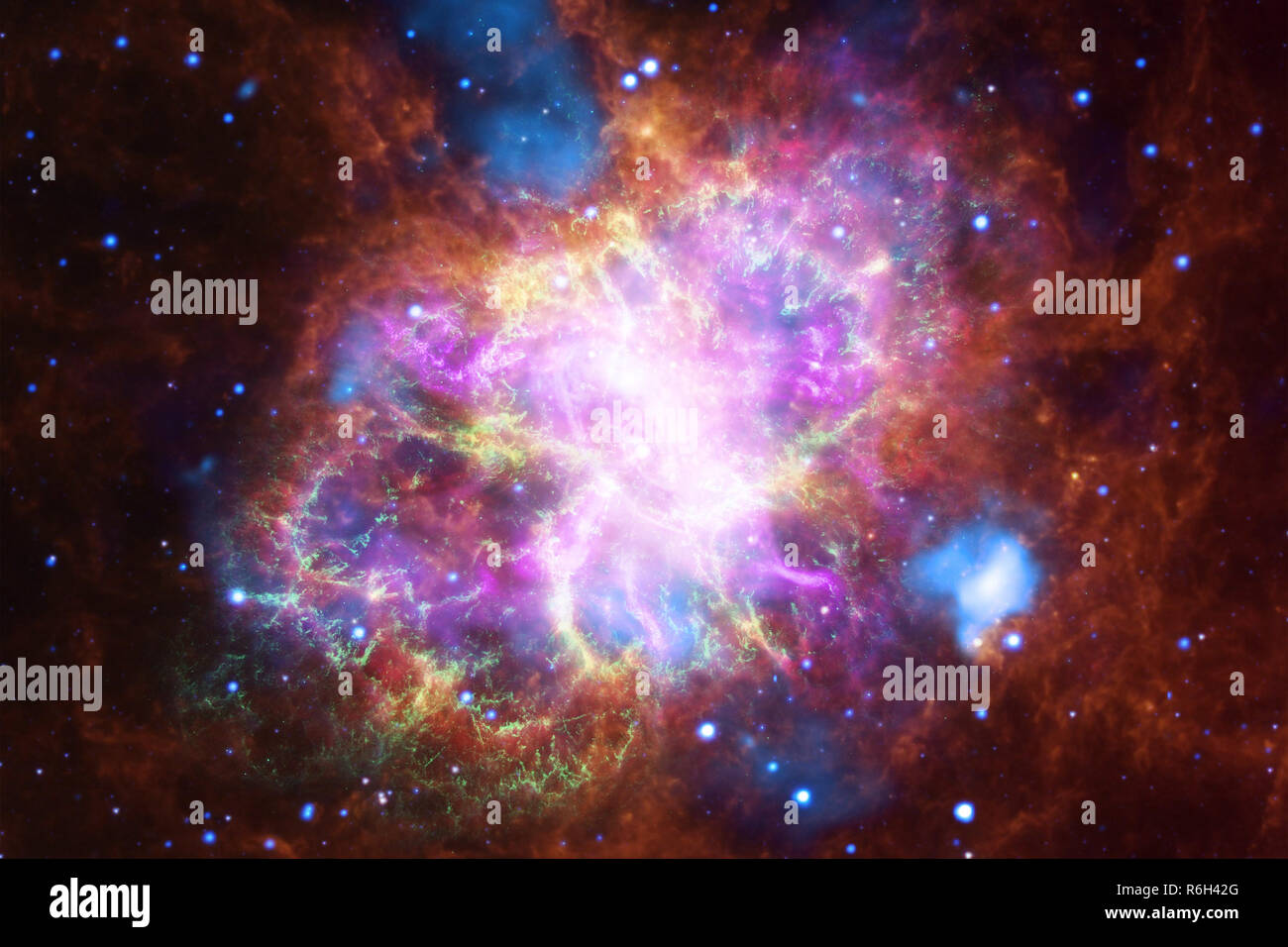 Cosmic landscape, colorful science fiction wallpaper with endless outer ...