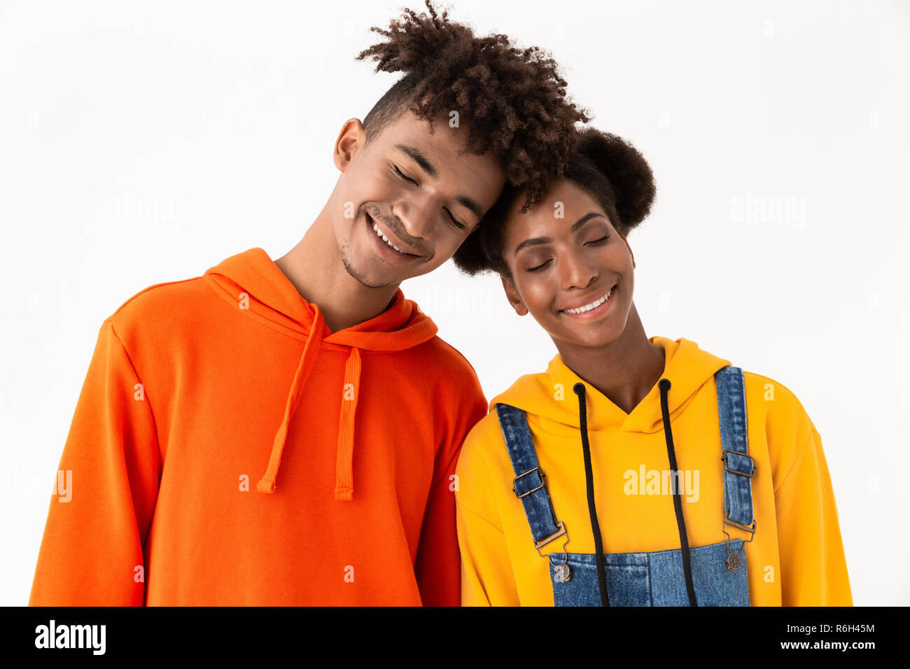 Image of african american brother and sister in colorful clothes ...