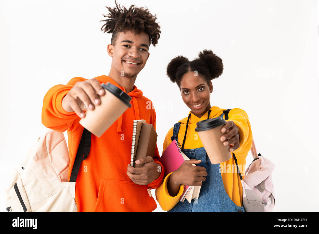 Female teen students backpacks hi-res stock photography and images - Alamy