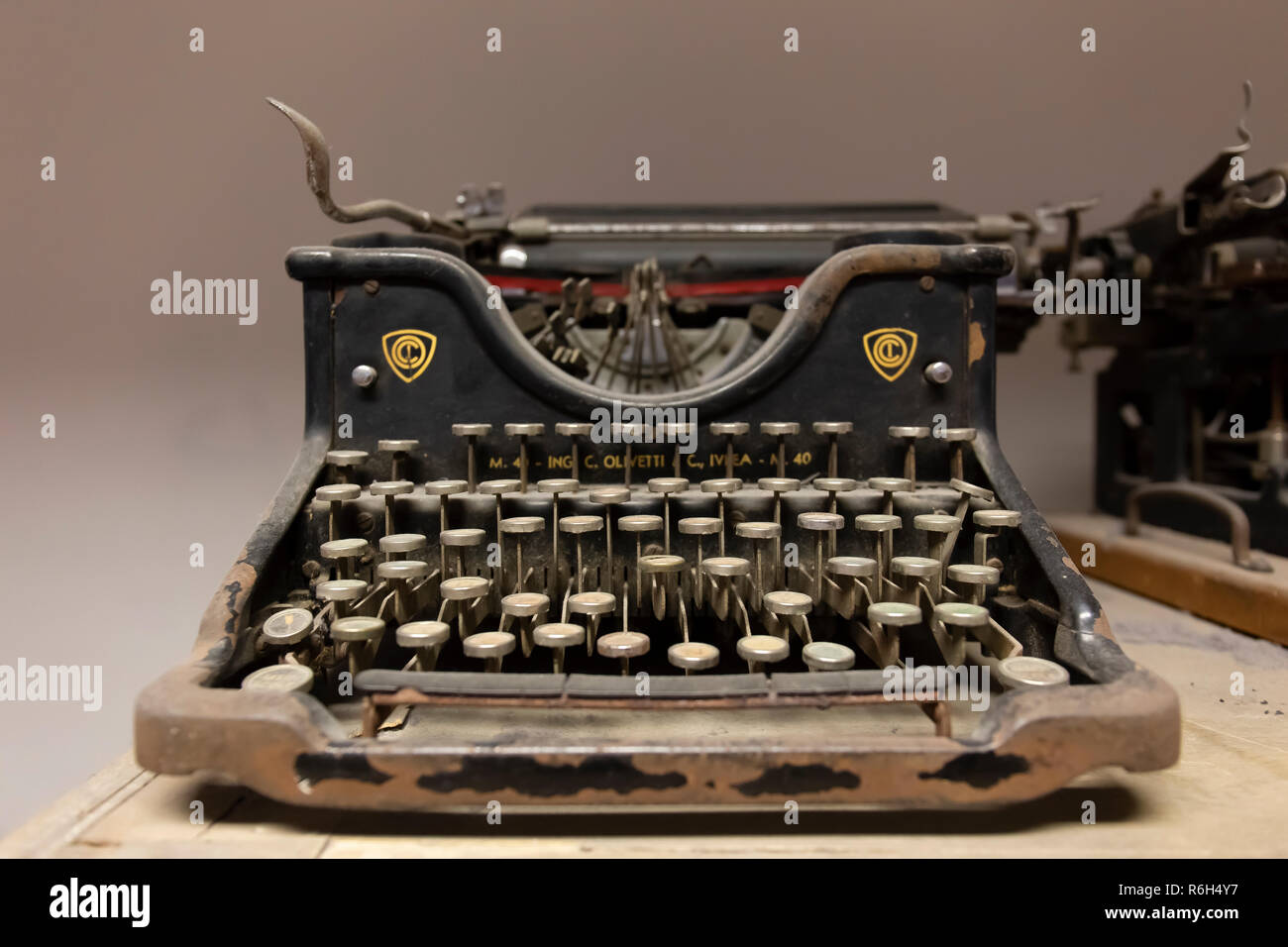 Vintage Olivetti italian typewriter Stock Photo - Alamy