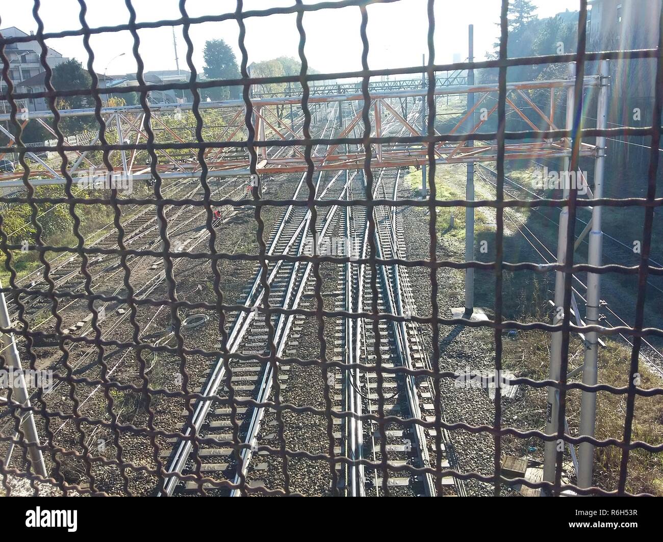 Sign notice fence railing High Resolution Stock Photography and Images ...