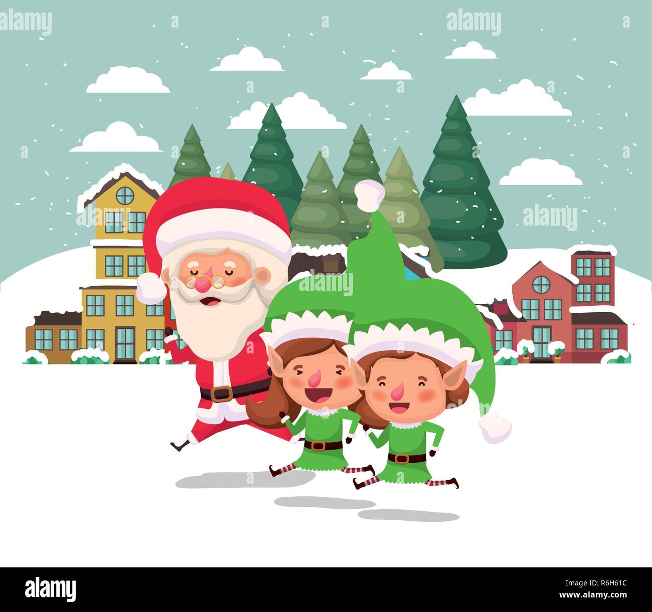 Children in the old city Stock Vector Images - Alamy