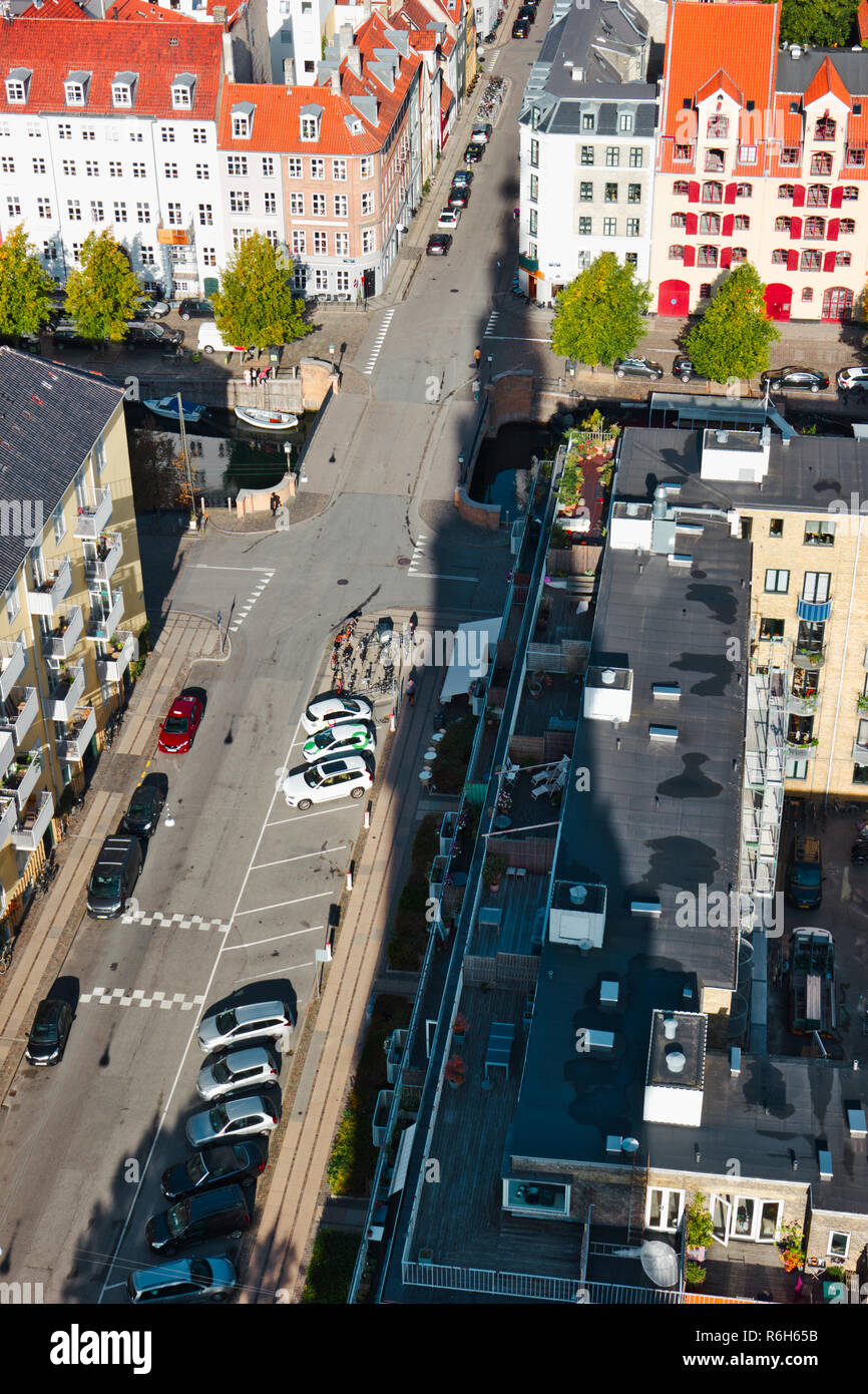 Shadow of Vor Frelsers Kirke tower (Church of Our Saviour) taken from ...
