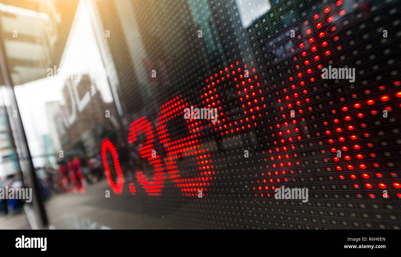 Stock market display Stock Photo - Alamy